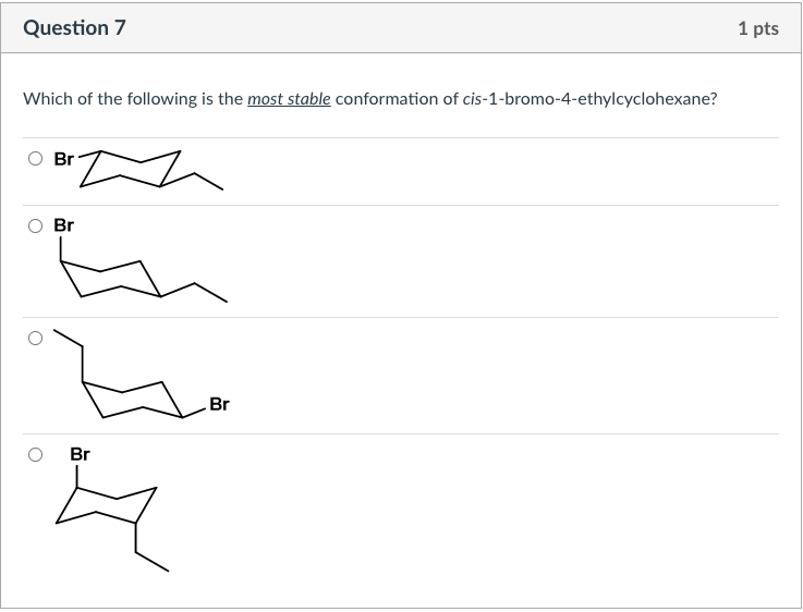 Solved Which of the following is the most stable | Chegg.com