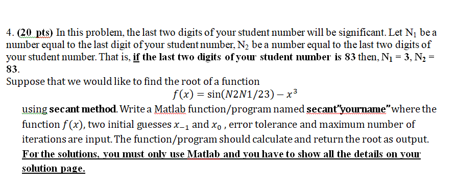Solved 4. (20 pts) In this problem, the last two digits of | Chegg.com Solved 4. (20 pts) In this problem, the last two digits of | Chegg.com