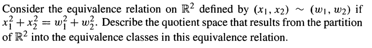 Solved Consider the equivalence relation on R2 defined by | Chegg.com