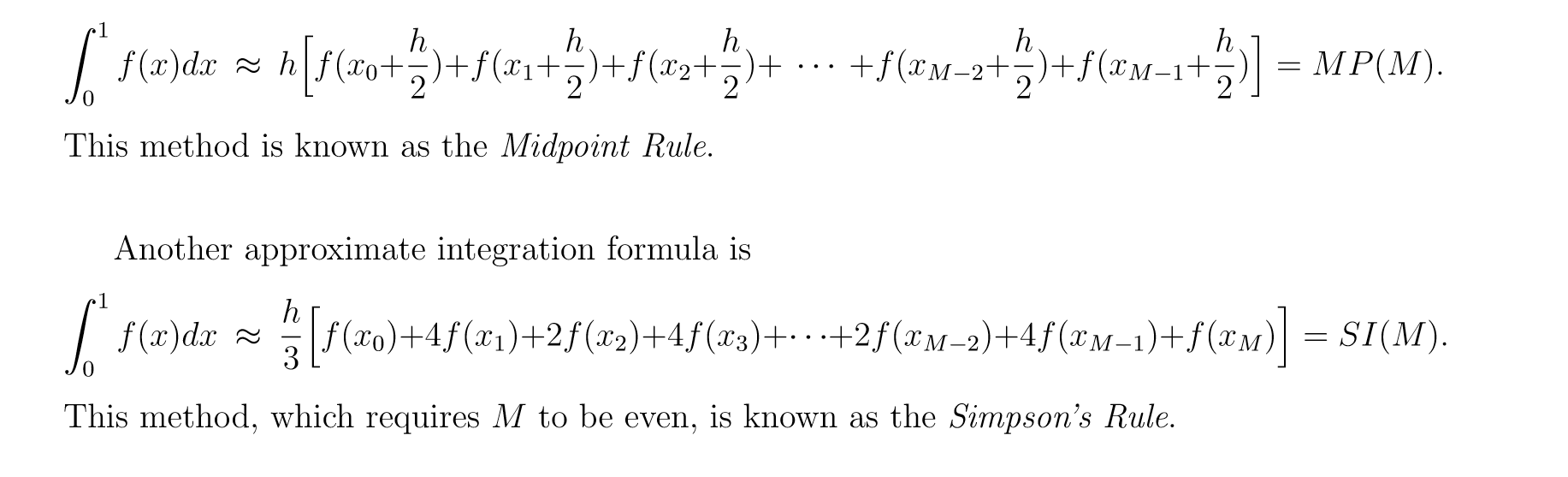 Consider the approximate integration of a function | Chegg.com