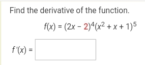 Solved Find the derivative of the function. | Chegg.com
