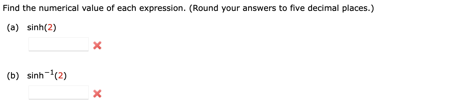 Solved Find the numerical value of each expression. (Round | Chegg.com