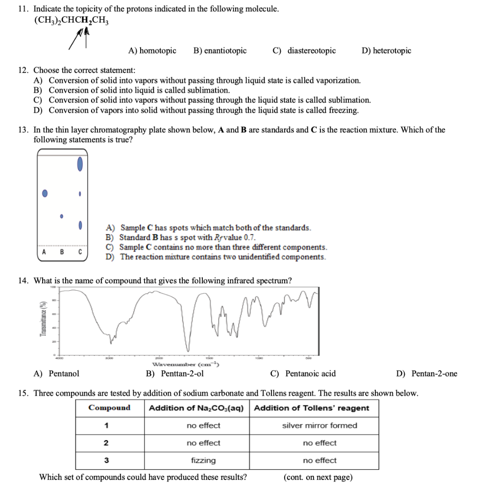 Solved 11. Indicate the topicity of the protons indicated in | Chegg.com