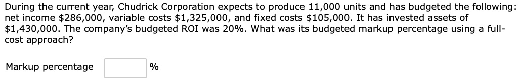 Solved During the current year, Chudrick Corporation expects | Chegg.com