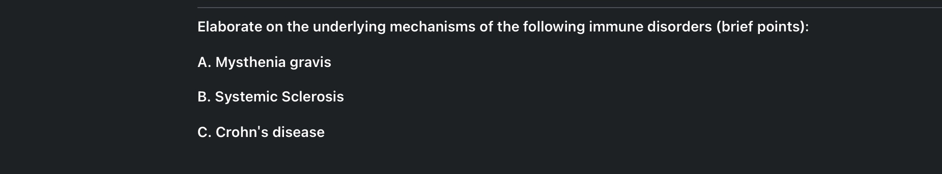 Solved Elaborate on the underlying mechanisms of the | Chegg.com