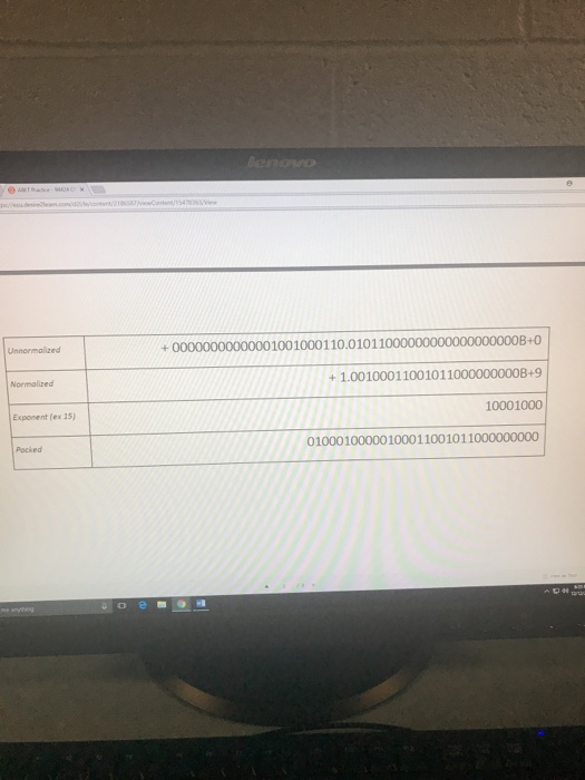 Solved Practice: Floating Point Representation Name Section | Chegg.com
