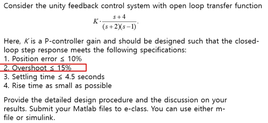 Solved K⋅(s+2)(s−1)s+4 Here, K is a P-controller gain and | Chegg.com