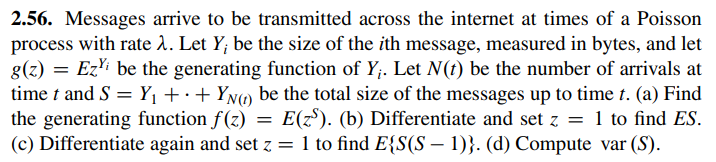 Solved 2.56. Messages arrive to be transmitted across the | Chegg.com