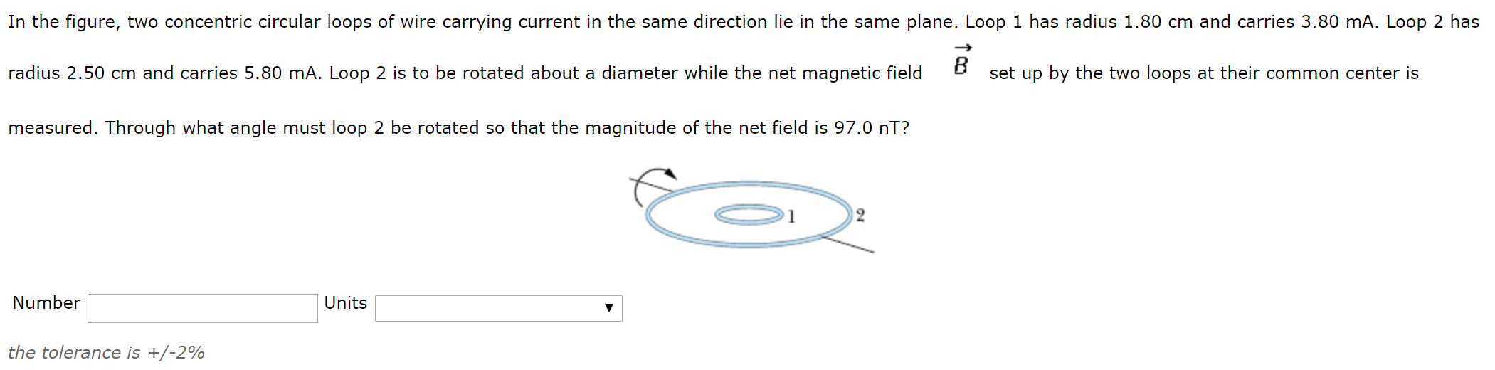 Solved In the figure, two concentric circular loops of wire | Chegg.com