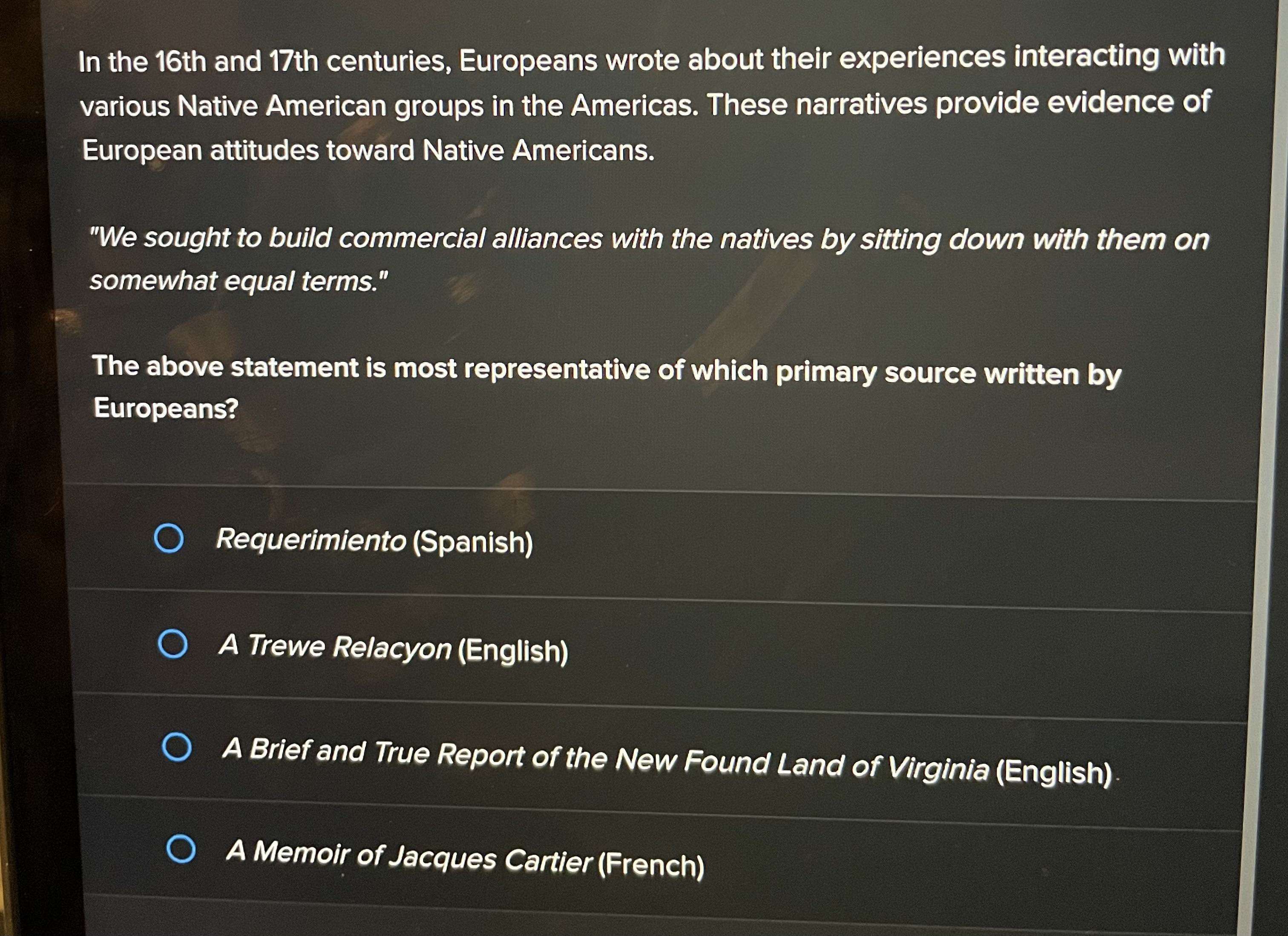 Solved In the 16th and 17th centuries, Europeans wrote about | Chegg.com