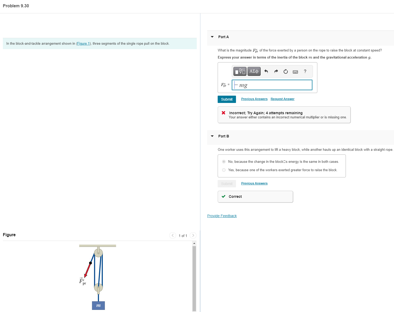 Solved What is the magnitude Fcpr ﻿ of the force exerted by | Chegg.com