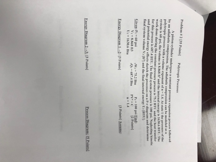 Solved Problem #2 [35 Points) Polytropic Processes | Chegg.com