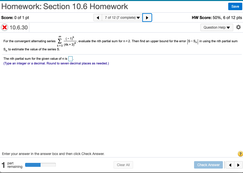 Solved Homework Section 10 6 Homework Save Score 0 Of 1 Pt