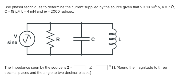 Solved Use phasor techniques to determine the current | Chegg.com