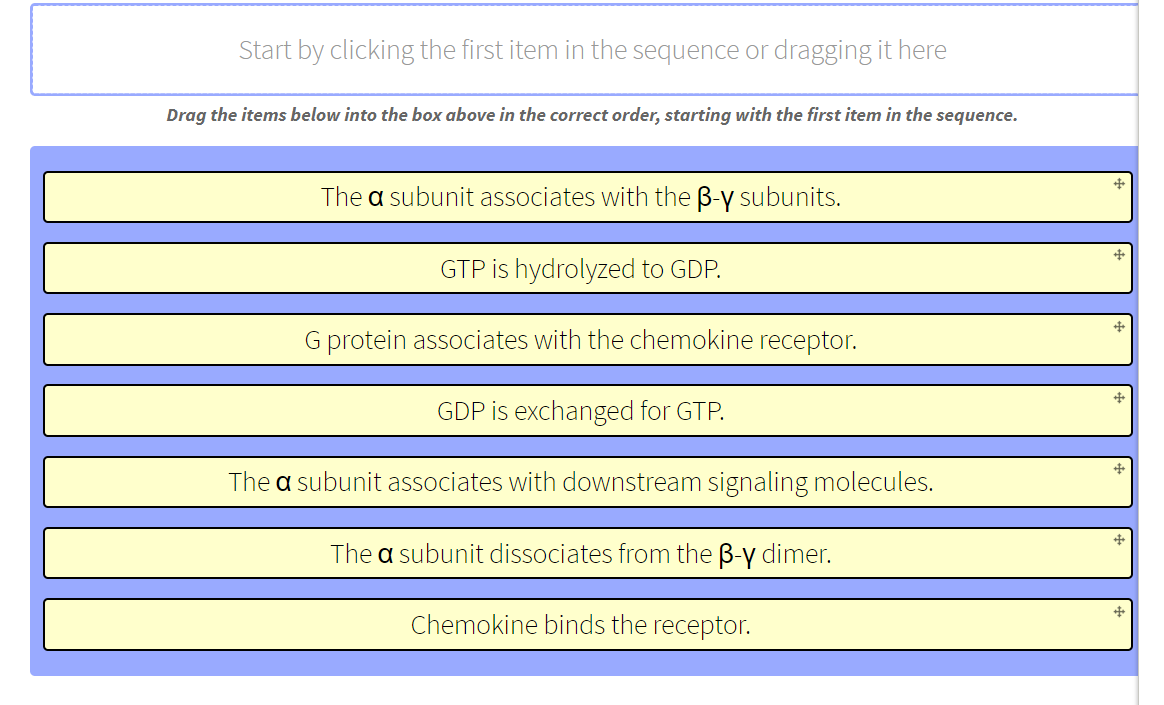 Solved Start by clicking the first item in the sequence or | Chegg.com
