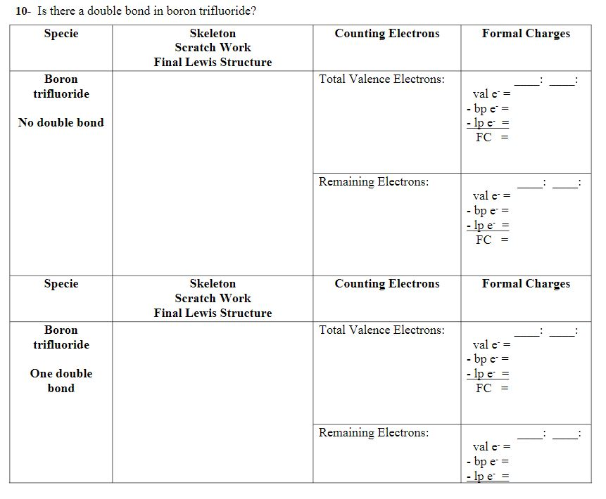 Solved Counting Electrons Formal Charges 10- Is there a | Chegg.com
