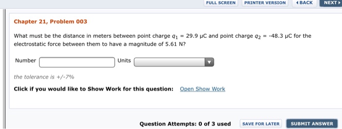 Solved FULL SCREEN PRINTER VERSION BACK NEXT Chapter 21, | Chegg.com