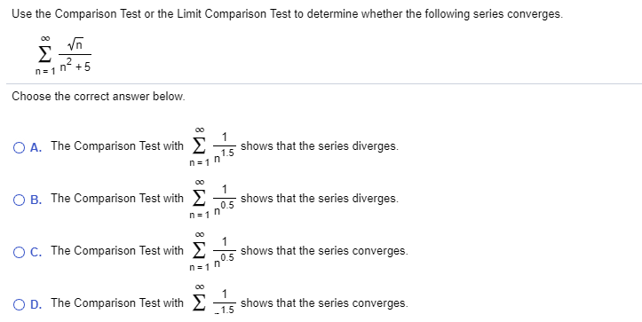 Calculus 2 Session 26 Comparison Test Limit Comparison Test Youtube