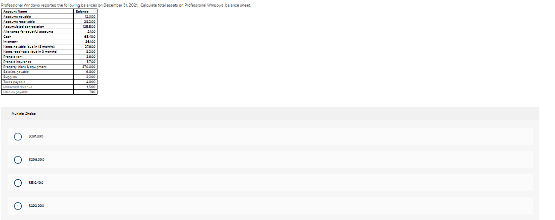 Solved Mukiola Cheise 5384,880 5326,020 55+0,420 \$323980 | Chegg.com