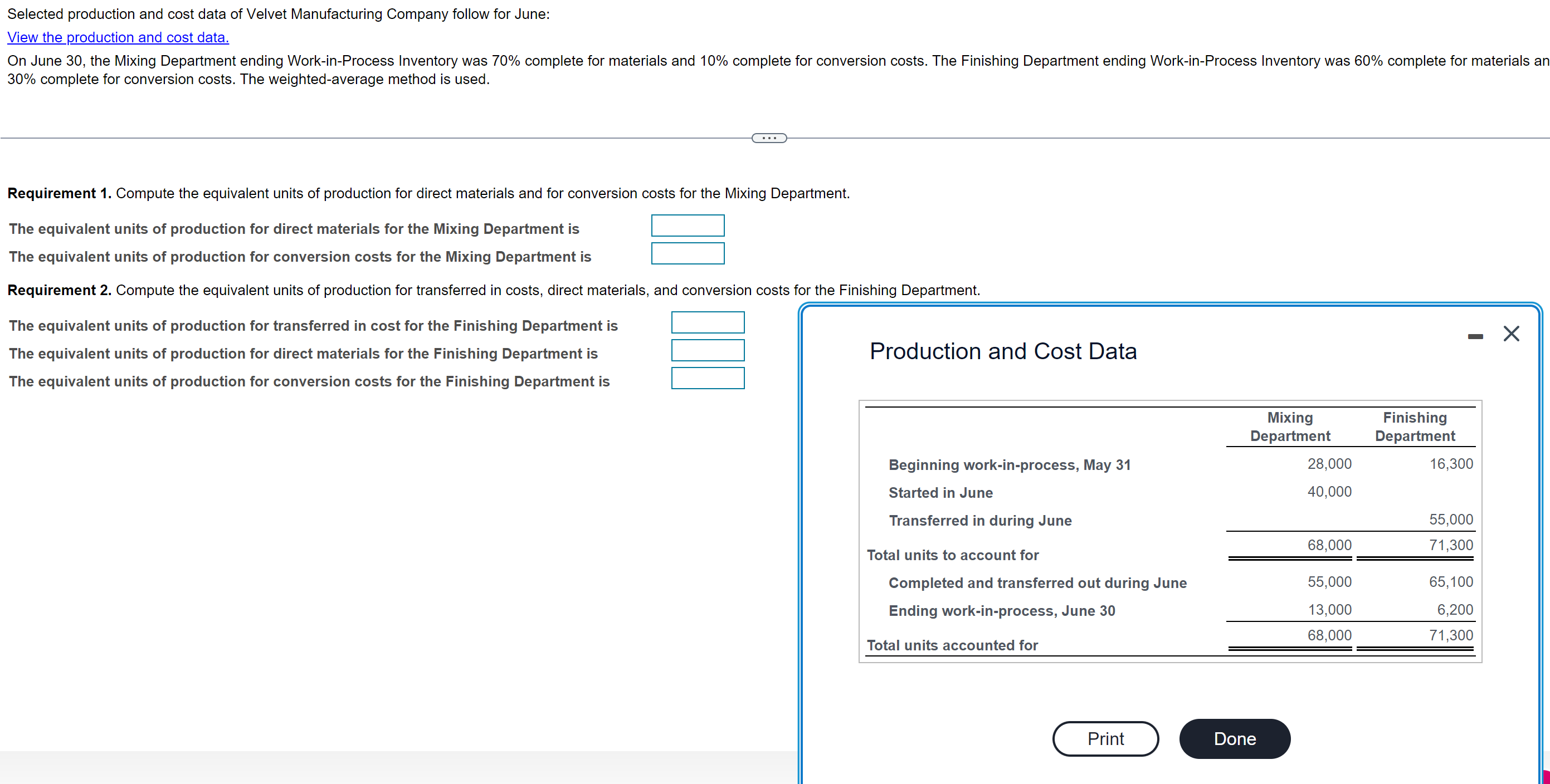 Solved Requirement 1. ﻿Compute the equivalent units of | Chegg.com