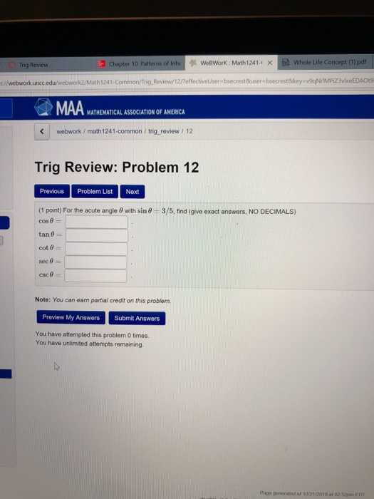Solved Math1241/X Whole Life Concept (1) pdf 1 bsecrest&key | Chegg.com