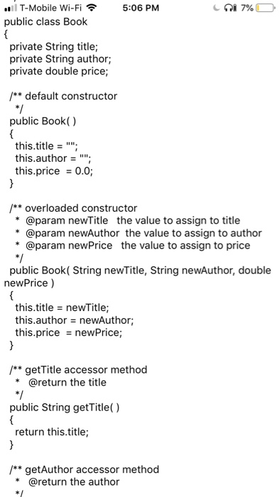 Solved Part 2 Implement the following methods in the | Chegg.com