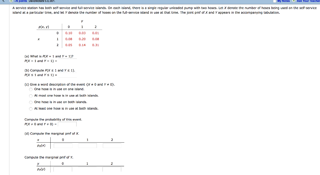 Solved (d) Compute the marginal pmf of X. 0 2 Px(x) | Chegg.com