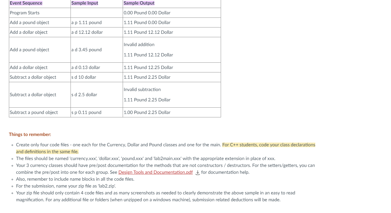 Solved Programming problem: Currency Simulator A. Create an | Chegg.com