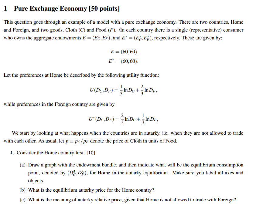 Solved This question goes through an example of a model with | Chegg.com