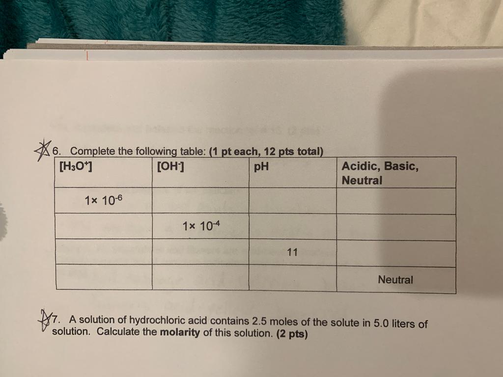 [Solved]: Ia 7. A solution of hydrochloric acid contains 2