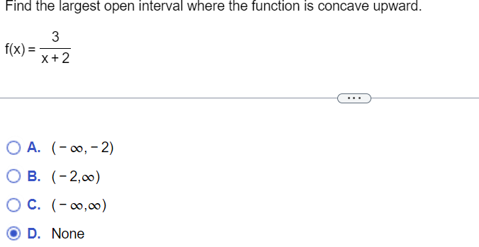 Solved Find the largest open interval where the function is | Chegg.com