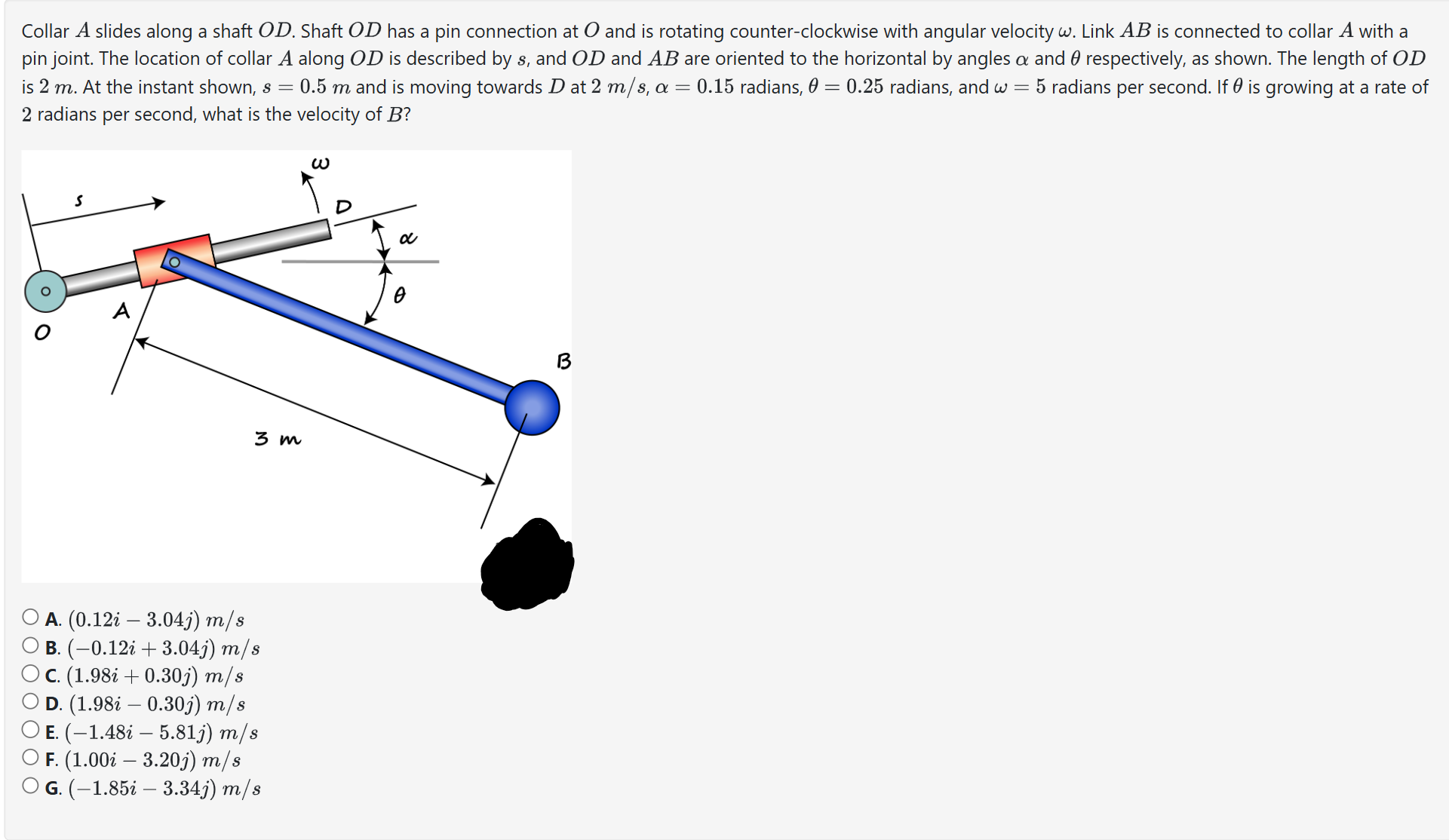 Solved Show me the all the steps to solve Collar A slides | Chegg.com