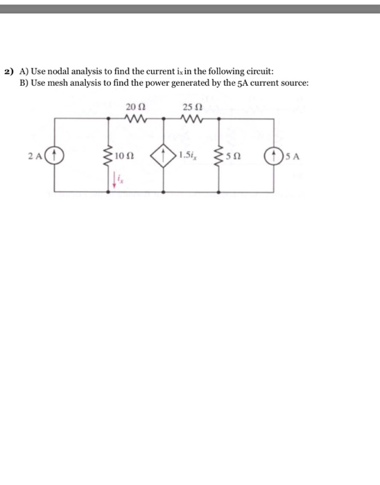 Solved 1) Using the circuit below, apply super mesh concept | Chegg.com