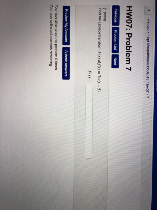 Solved webwork/ spr18supa 50s013/hw07 /7 HW07: Problem 7 s | Chegg.com