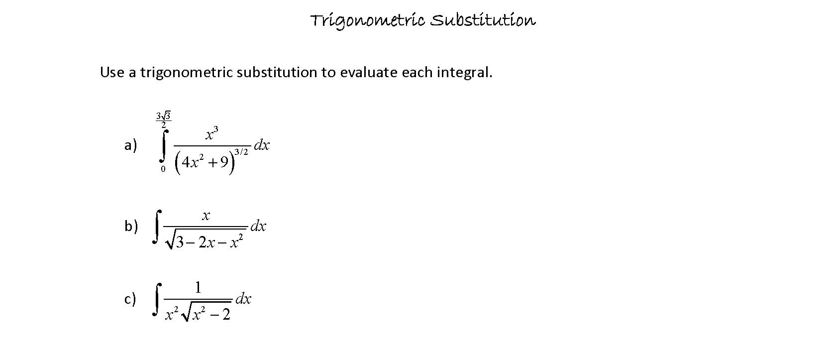 Solved Please solve each exercise using the trigonometric | Chegg.com