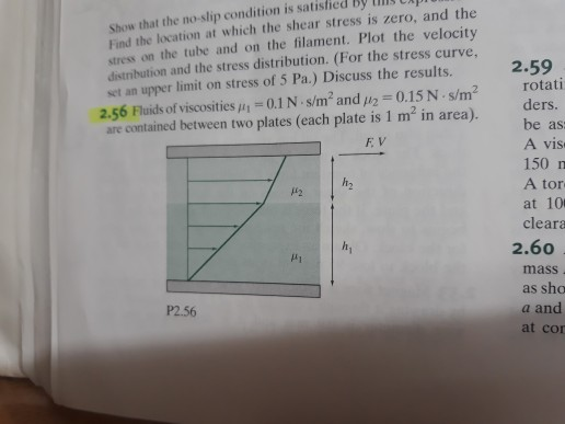 Solved show that the no-slip condition is satisfied by this | Chegg.com
