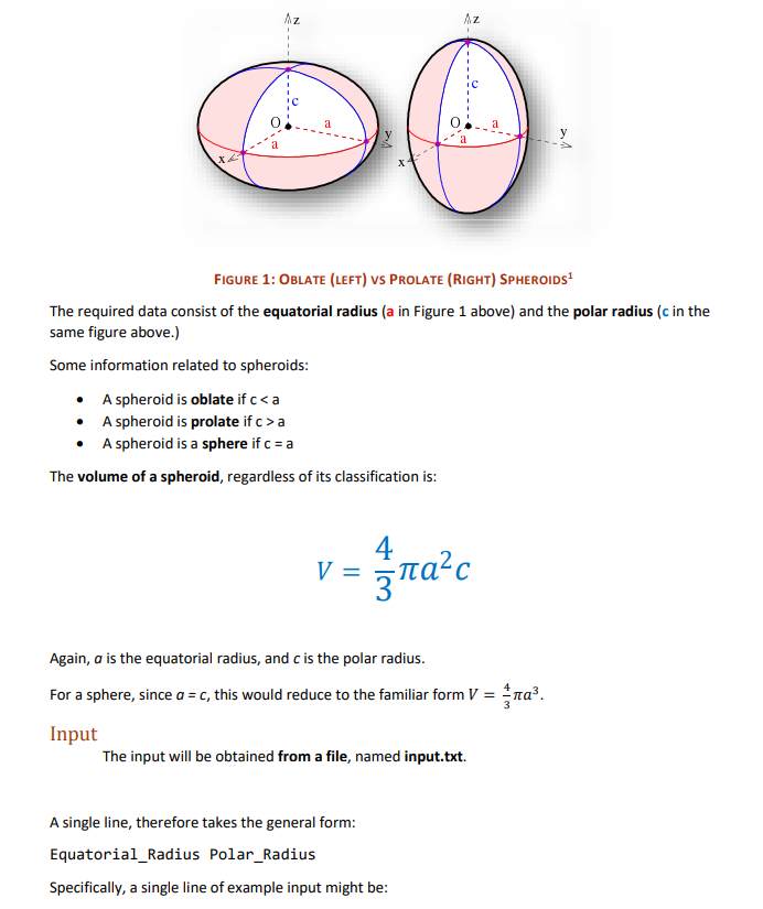 Solved FIGURE 1: OBLATE (LEFT) VS PROLATE (RIGHT) SPHEROIDS | Chegg.com