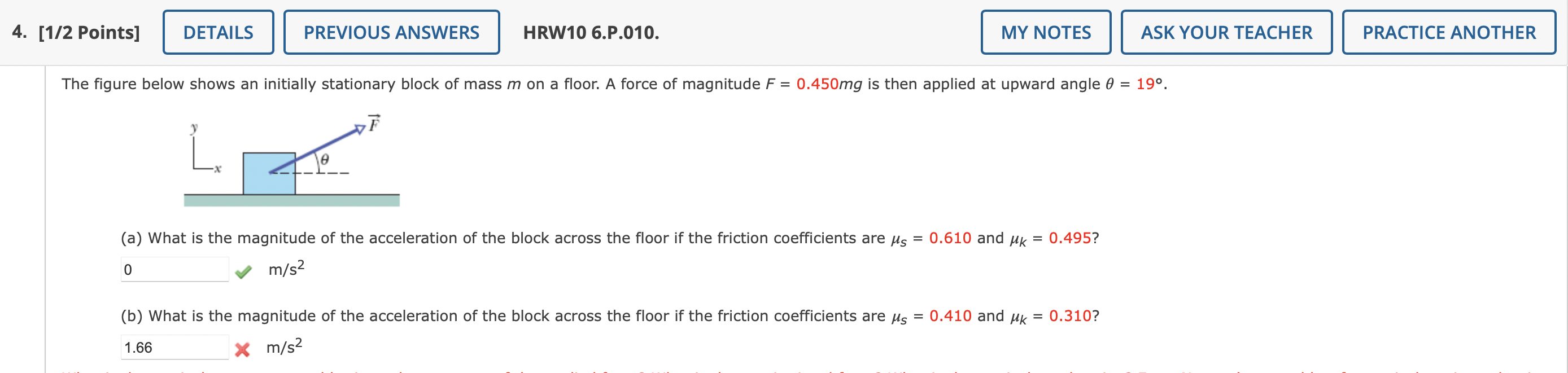 Solved figure below shows an initially stationary block of | Chegg.com
