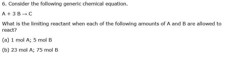 Solved 6. Consider the following generic chemical equation. | Chegg.com