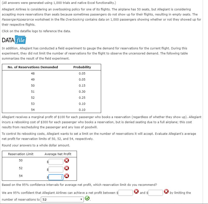 All Answers Were Generated Using 1 000 Trials And