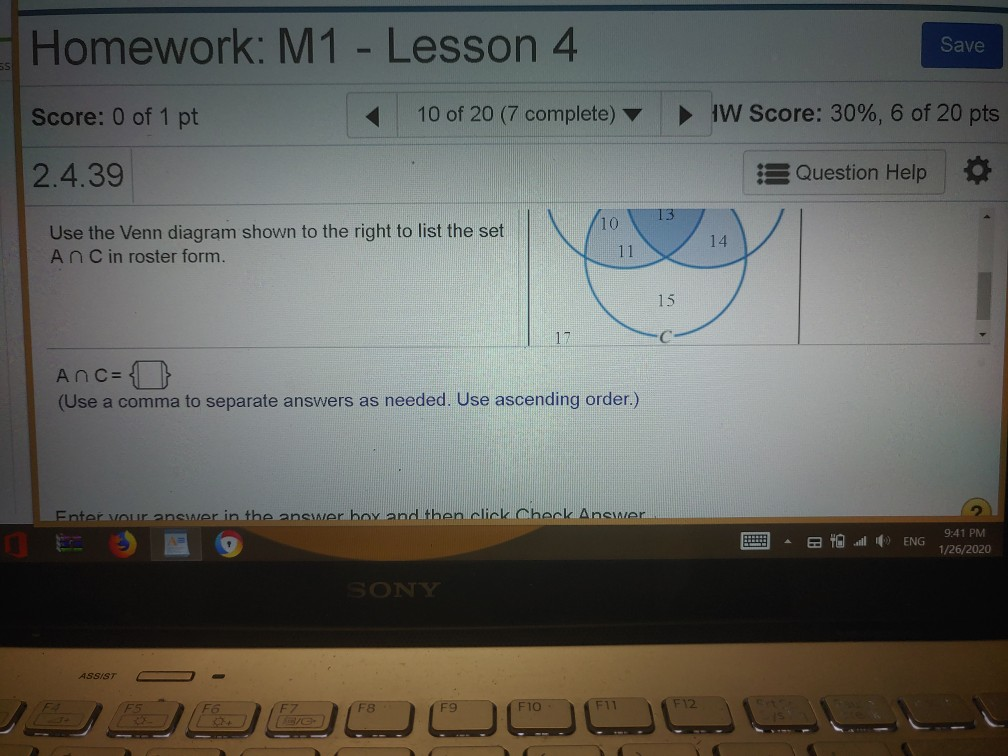 Solved MGF 1106 - 7069 Spring 2020 Monday 11 AM Homework: M1 | Chegg.com