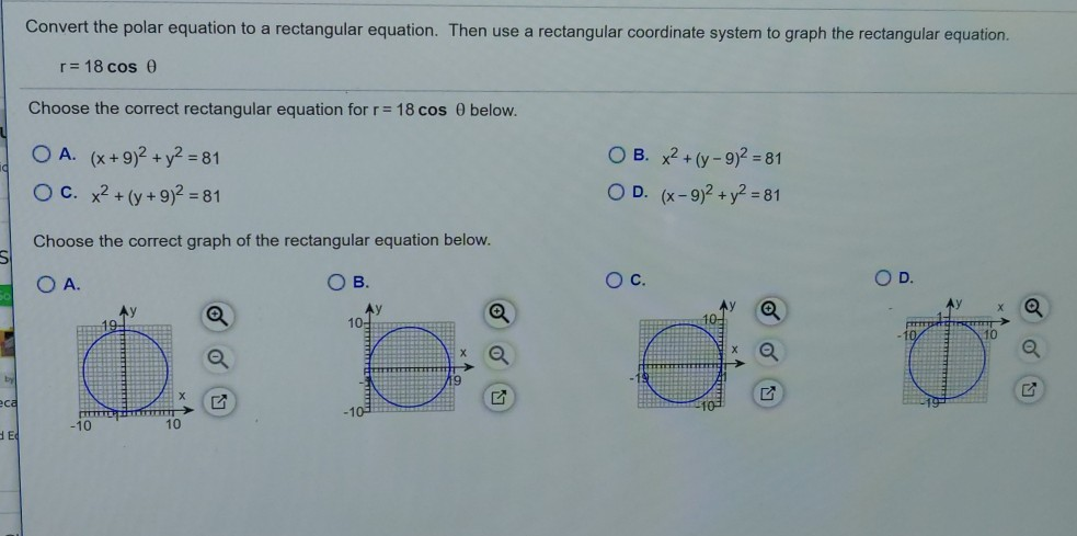 Solved Convert the polar equation to a rectangular equation. | Chegg.com
