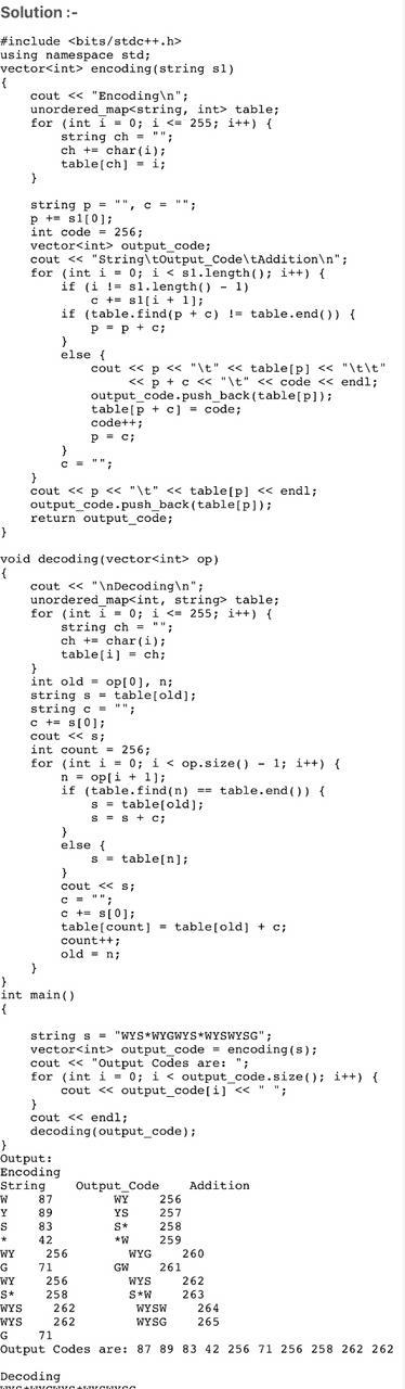Solved Solution :- #include using namespace std; vector | Chegg.com