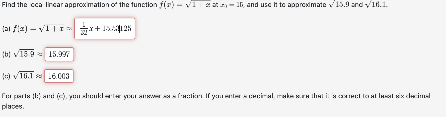 Solved Find The Local Linear Approximation Of The Function 2768