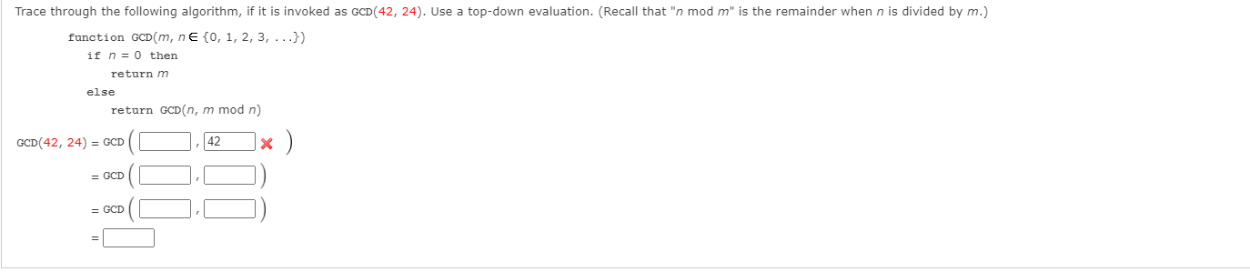 Solved Trace through the following algorithm, if it is | Chegg.com