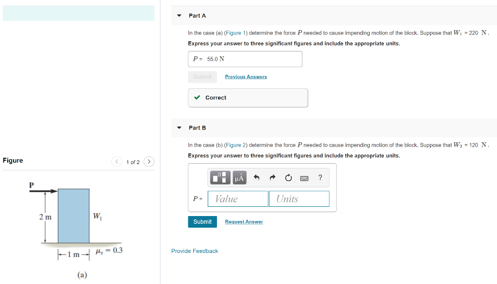 Solved Part A In the case (a) (Figure 1) determine the force | Chegg.com