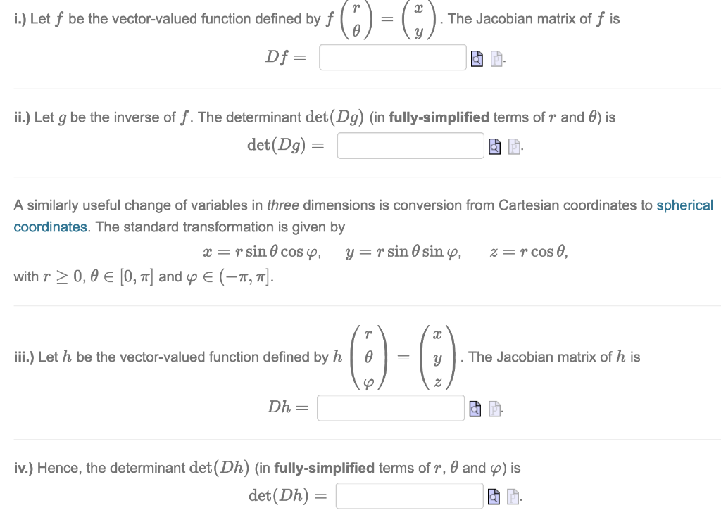 Solved One common change of variables that we've seen so far | Chegg.com
