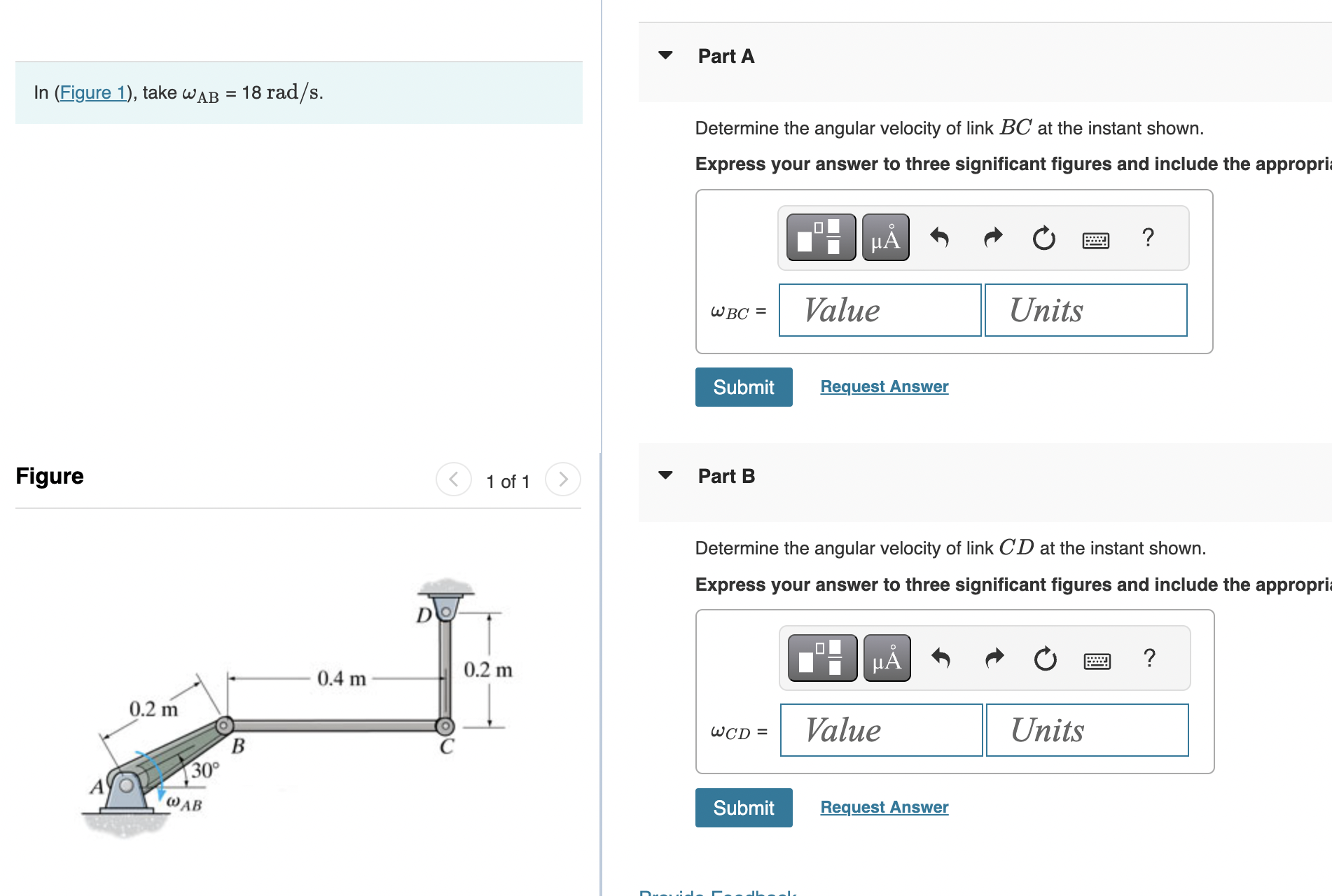 Solved In (Figure 1), ﻿take ωAB=18rads.Figure1 ﻿of 11 ﻿of | Chegg.com