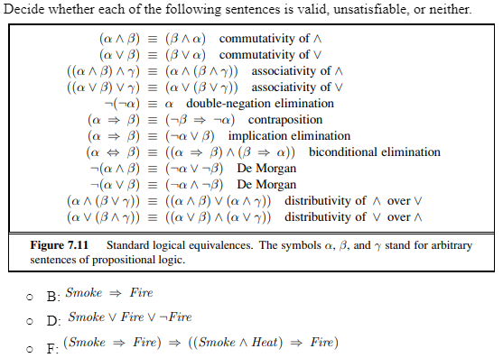 Solved Decide whether each of the following sentences is | Chegg.com