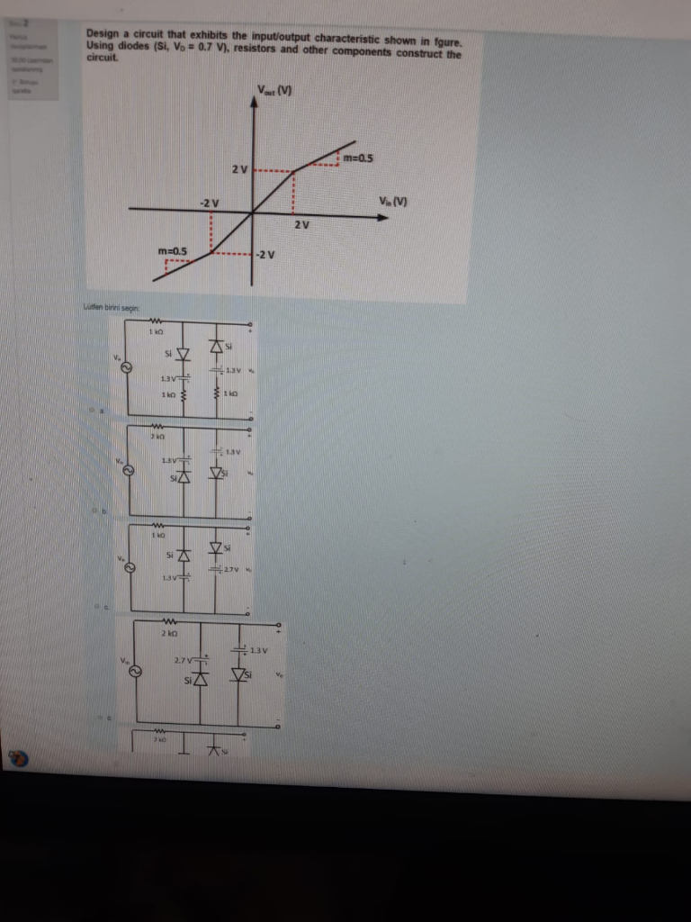 Solved Design a circuit that exhibits the input/output | Chegg.com
